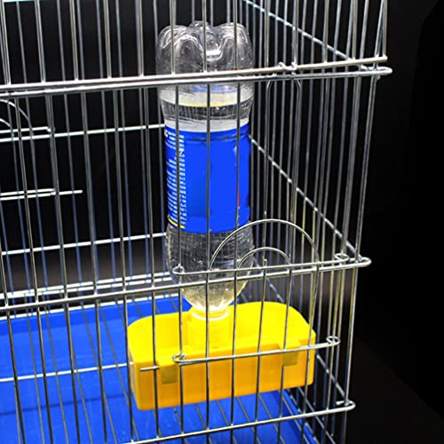 Ipetboom Poultry Waterer Rabbit Water Dispenser Automatic Bird Feeder Water Dispenser: 4Pcs Parrot Water Feeder Bird Water Feed Container Bird Cage Water Deflector Bird Cage Quail Feeder