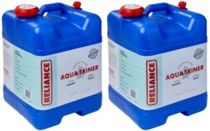 ergonomic contoured handle water storage container 7 gallon (7gal/26l) (2-pack)