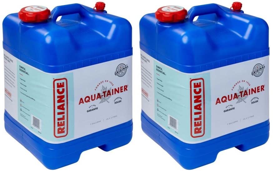 Ergonomic contoured handle Water Storage Container 7 Gallon (7gal/26L) (2-Pack)