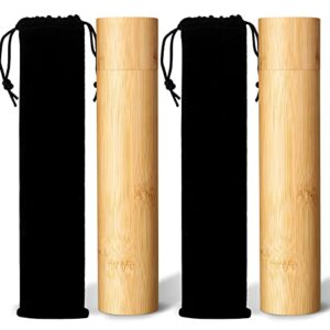 4 pieces bamboo scattering cremation ash scattering urns for human adult small urns tube keepsake urn and black velvet bag scattering urns human ashes caskets for humans male women pet dog cat ashes