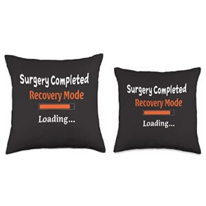 DesignsByKelley Best Wishes Fast Recovery Gifts Surgery Completed Recovery Mode Loading Get Well Soon Gifts Throw Pillow, 18x18, Multicolor