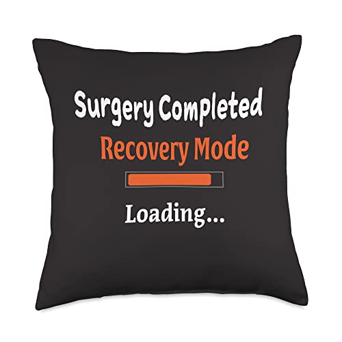 DesignsByKelley Best Wishes Fast Recovery Gifts Surgery Completed Recovery Mode Loading Get Well Soon Gifts Throw Pillow, 18x18, Multicolor