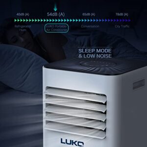 LUKO Portable Air Conditioner 10000 BTU, Cooling, Fan, Dehumidifier, 3-in-1 AC Unit Portable for Rooms up to 450 Sq. Ft, Low Noise Air Conditioner with Remote Control and Window Kits