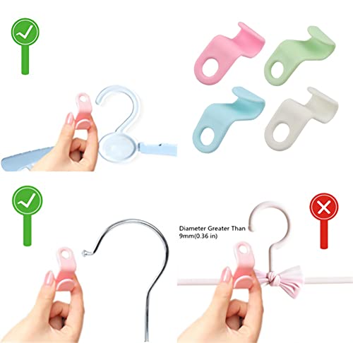 Woonsoon 40 Pcs Clothes Hanger Connector Hooks, Outfit Hangers, Hanger Extender Clips, Cascading Hanger Hooks, Space Saving Wardrobe Clothing Outfit Hangers Hooks for Organizer Closet Cabinet