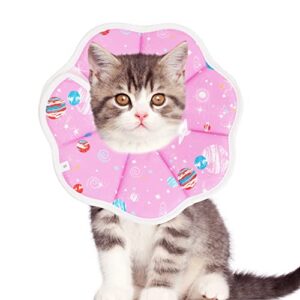 johoxton cat cone cat cone collar soft cat recovery collar after surgery cat cones to stop licking cat donut collar e collar for cats puppy dog (s, pink)