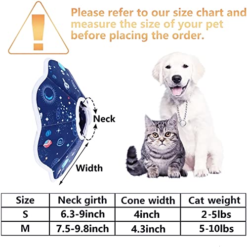 Johoxton Cat Cone Cat Cone Collar Soft Cat Recovery Collar After Surgery Cat Cones to Stop Licking Cat Donut Collar E Collar for Cats Puppy Dog (S, Pink)