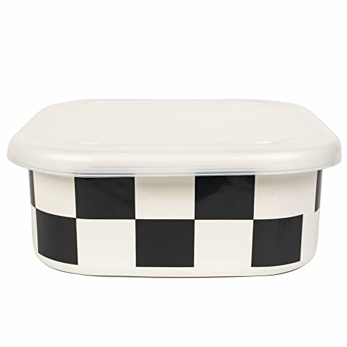 Enamel on Steel Food Storage Container with Lid (0.6, Square, 1, OLYTARU-Container-001)