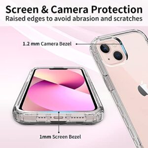 TRUIRON Design for iPhone 13 Mini Clear Case with Built-in Screen Protector Full Body Protection Shockproof Rugged Heavy Duty Cover 2021 5.4 Inch (Clear)