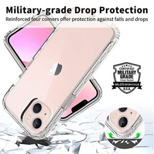 TRUIRON Design for iPhone 13 Mini Clear Case with Built-in Screen Protector Full Body Protection Shockproof Rugged Heavy Duty Cover 2021 5.4 Inch (Clear)