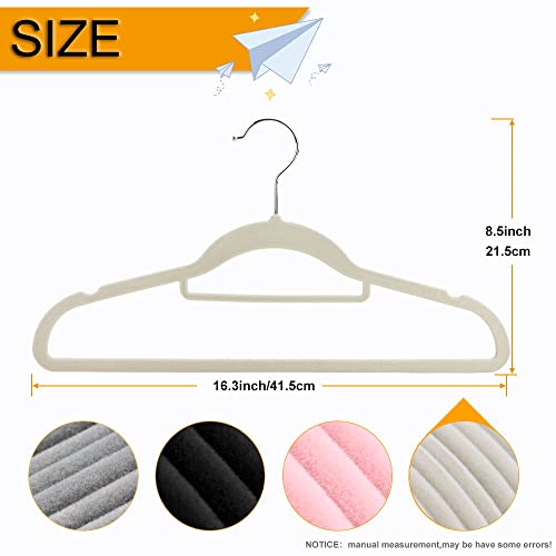 50+10 Pack Non-Slip Velvet Hangers Suit Clothes Hanger Space Saving Hangers 15~20LBS Heavy Duty Hangers 16.5inch