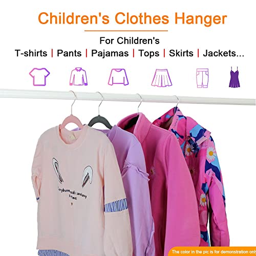 50+10 Pack Non-Slip Children's Clothes Hangers Velvet Hangers Space Saving Hangers 15~20LBS Heavy Duty Hangers 13.8"