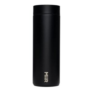 miir, 360 traveler, stainless steel double-wall vacuum insulated tumbler, black, 16 fluid ounces