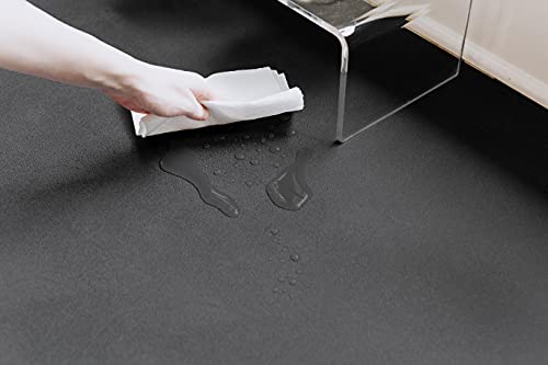 G-Floor for Pets Levant Texture Protective Vinyl Floor Covering for Hardwood, Concrete, and Low-Pile Carpet - 7.5ft x 17ft Slate Grey