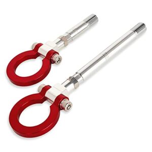 sr1 performance c7 & c8 corvette premium tow hook for 2014-2022 corvettes (front & rear, red)