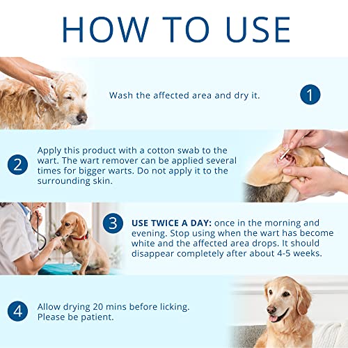 Dog Wart Remover, Dog Wart Removal Treatment, Rapidly Eliminates Dog Warts, with no Harm and Irritation, Effective Painless Wart Removal Treatment