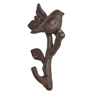 47th & main cast iron wall mounted decorative hook, 3.94" l x 1.57" w x 6.50" h, bird