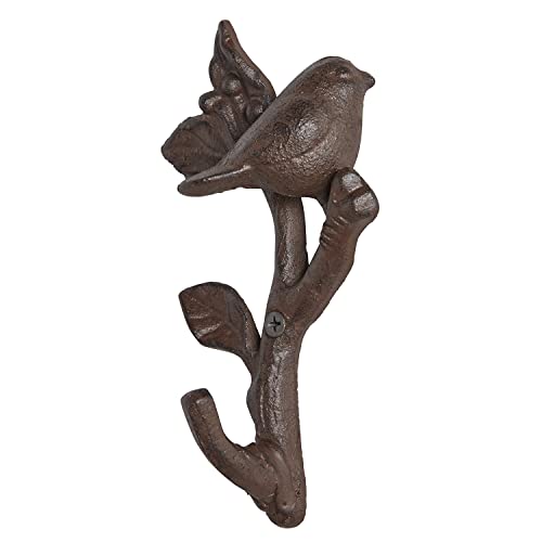 47th & Main Cast Iron Wall Mounted Decorative Hook, 3.94" L x 1.57" W x 6.50" H, Bird