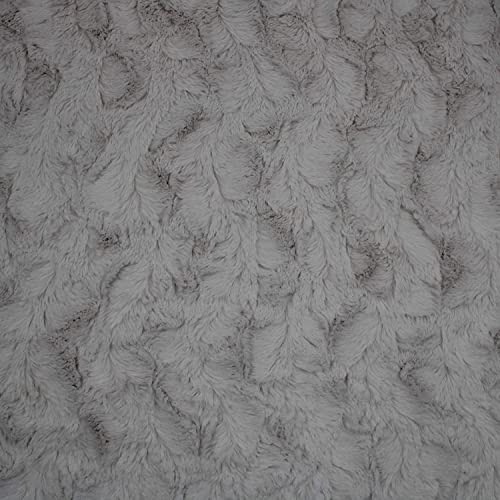 Texco Inc Short Pile 1/2 Inch Mongolian Faux Fur Fabric, Oatmeal 1 Yard