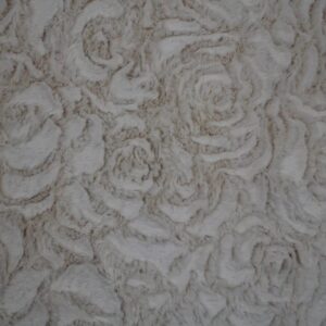 texco inc faux fur cuddle floral embossed, ivory 1 yard