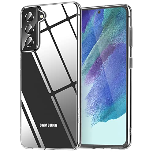 SUCGLES for Samsung Galaxy S21 FE 5G Case Clear Galaxy S21 Fe 5g Case [Anti-Yellowing] [Military Drop Protection] Shockproof Protective Slim Thin Women Men Phone Cover (Samsung S21fe, Ultra Clear)