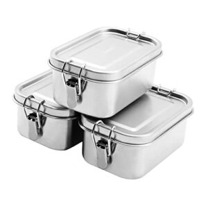 befoy small stainless steel food storage containers set | reusable metal lunch snack boxes food prep container with lids freezer & dishwasher safe | 400 ml | bpa-free plastic-free