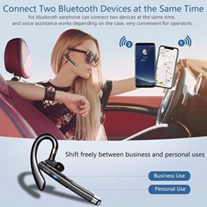 SYNTRAVA Bluetooth Headset One Ear Earphone Earpiece for Cell Phones Wireless Headset with Charging Case