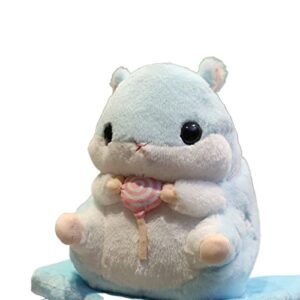 gayouny cute hamster plush toy 3 in 1 multifunction hamster hand warm with blanket toy hamster pillow kids toys birthday gift for child (color : blue, height : toy with blanket)