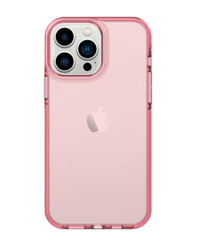 ArtsEvo Shockproof Clear Design for iPhone 13 Pro case, Certified 6.6ft Drop Protection, Raised Edges Protect Camera and Screen, Double Anti-Collision Design Pink