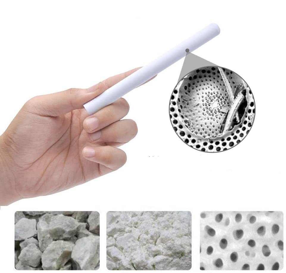 EBIEFLY 4X Diatomite Drying Stick Moisture Absorbing Stick Cleaning Water Absorption Rod Diatomaceous Earth Desiccant Home Kitchen, Clothing/Lab Supplies, White