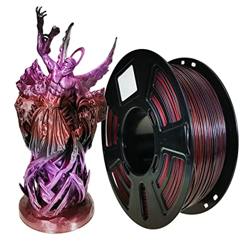 Stronghero3D PLA 3D Printer Filament 1.75mm,Galaxy Red,Black,Silk Purple,Net Weight 1kg Accuracy +/-0.05mm