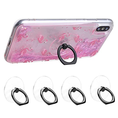 NUTJAM 4 Pack Cell Phone Ring Holder Stand, Transparent Finger Ring Stand, 360° Degree Rotation Finger Grip Loop for Phones