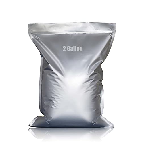 Easom 2 Gallon Mylar bags, Large Mylar Bags for Food Storage 2 Gallon 5 mil Thick Resealable Mylar Bags with Aluminum Foil. (2 Gallon x 20)