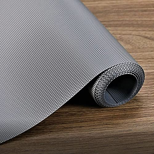 Hersvin Shelf Liner, 24" x20' Non-Adhesive Drawer Liners EVA Kitchen Cupboard Cabinet Covering Undersink Mat Washable Fridge Lining Paper (Gray/Diamond)