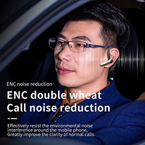 Trucker Bluetooth Headset Wireless Bluetooth Earpiece with Microphone ENC Long Battery Life Waterproof Earpiece Hands Free Headset Cell Phone Ear Pieces for Office Business Driving Work HD Phone Calls