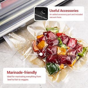 Daintii Automatic Vacuum Sealer Machine, High Suction Power, Consistent Sealing & Easy to Use, Included Starter Kit, for Airtight Food Storage and Sous Vide, Safety Certified, Black