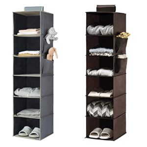 youdenova hanging closet organizers and storage, 6-shelf closet hanging storage shelves