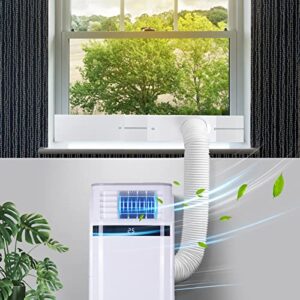 Portable Air Conditioner Window Kit, Adjustable AC Vent Kit PVC Seal with Dua Side Coupler Inner 5.1"Hose, Window Vent Kit Plate for AC Unit for Vertical Horizontal Window