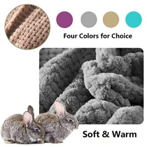 Vehomy 4Pcs Guinea Pig Blankets Hamster Flannel Blanket Bunny Blanket Cage Liners Small Pet Fleece Sleep Blankets Bedding Mats Bathe Towels for Hamster Guinea Pig Rabbit Kitten Chinchilla Hedgehog