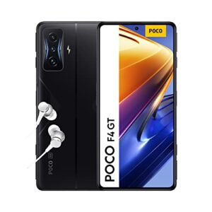 poco f4 gt 5g + 4g lte 256gb + 12gb factory unlocked 6.67" 120hz 64mp triple camera (not verizon sprint boost cricket metro at&t) + (w/fast car charger bundle) (stealth black)