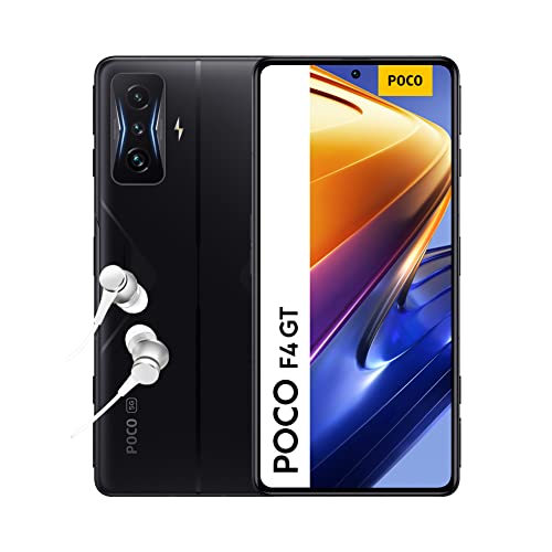 Poco F4 GT 5G + 4G LTE 256GB + 12GB Factory Unlocked 6.67" 120Hz 64Mp Triple Camera (Not Verizon Sprint Boost Cricket Metro At&T) + (w/Fast Car Charger Bundle) (Stealth Black)