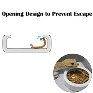 3 Pcs Reptile Food Bowl, Ceramic Water Feeder Bowl for Lizard Anoles Bearded Dragons Crested Gecko Hermit Crabs Triangular