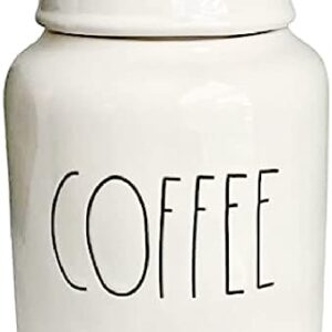 Rae Dunn Magenta Finely Glazed Ceramic COFFEE Canister with Lid