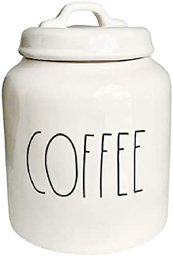 Rae Dunn Magenta Finely Glazed Ceramic COFFEE Canister with Lid