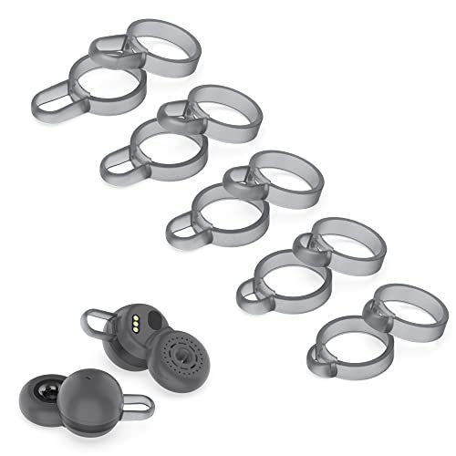 Ear Hooks Compatible with Sony LinkBuds Ring Supporters,Silicone earpod Covers Accessories in Various Sizes (Grey)