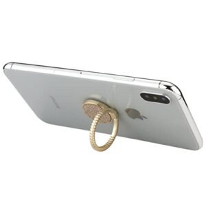 LAX Gadgets  Cell Phone Ring Holder - Finger Ring for Phone Case Easy Back Grip, Stand, Holder for All Smartphones Including iPhone & Android Phone - Sparkle Gold