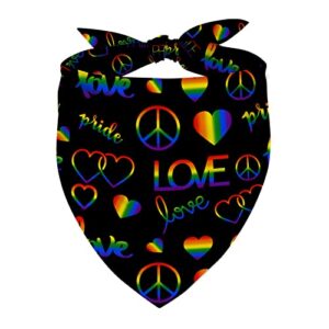 pride day dog bandana lgbt rainbow dog bid scarf adjustable accessories for small medium dogs cats pets