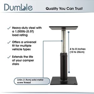 Dumble RV Step Stabilizer - 4-8in Adjustable Height Step Tool with 1000lb Load Capacity for Camper, Motorhome, or RV