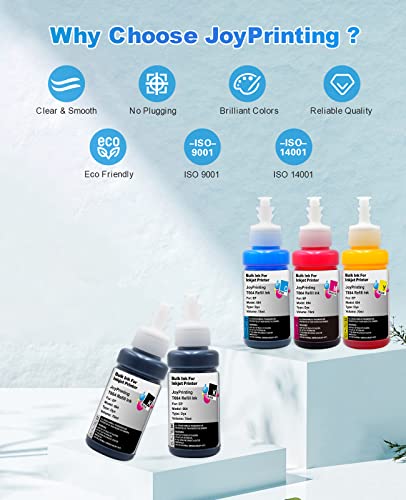 JoyPrinting Epson 664 Ink Refill Bottles Replacement for T664 Ink Work for EcoTank ET-2650 ET-2500 ET-2550 ET-2600 ET-4500 ET-14000 L100 L110 L120 L200 L210 L300 L350 L355 L550 L555 Printers (5 Pack)