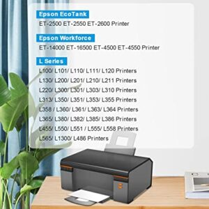 JoyPrinting Epson 664 Ink Refill Bottles Replacement for T664 Ink Work for EcoTank ET-2650 ET-2500 ET-2550 ET-2600 ET-4500 ET-14000 L100 L110 L120 L200 L210 L300 L350 L355 L550 L555 Printers (5 Pack)