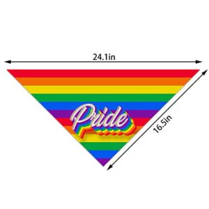 Pride Day Dog Bandana Rainbow LGBT Triangle Dog Scarf Adjustable Accessories for Small Medium Dogs Cats Pets